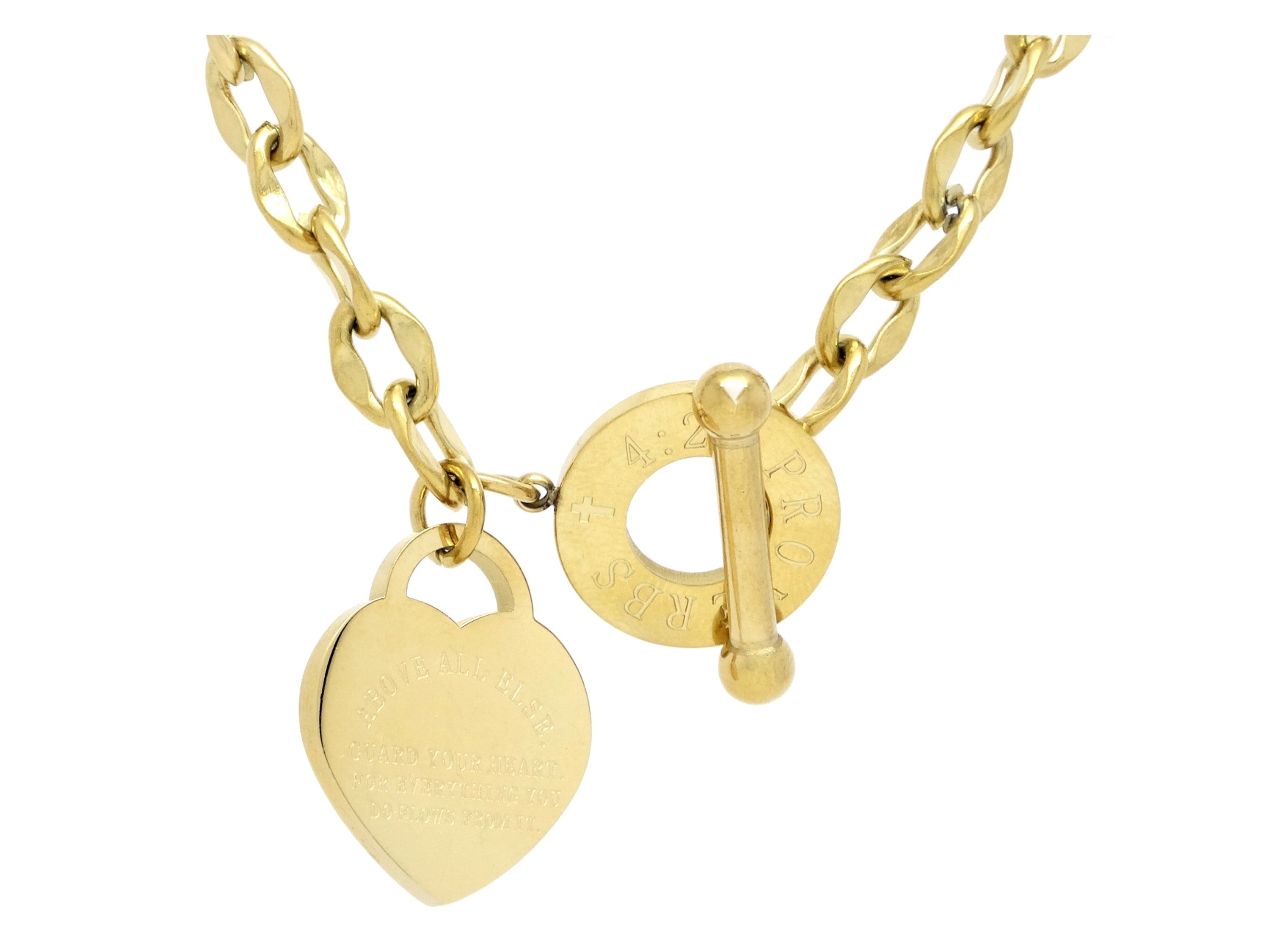 Yellow Gold Proverbs 4:23 Necklace – GOLDWINTER